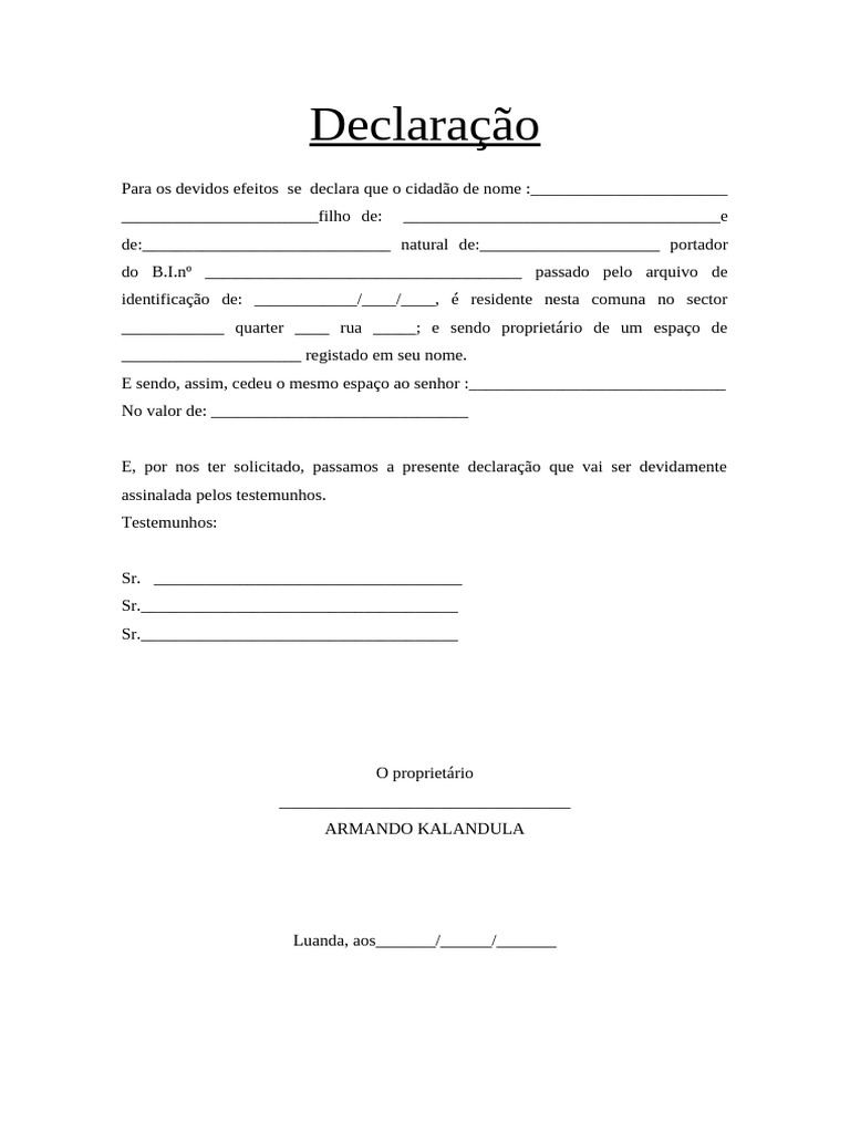 DECLARAÇÃO DE CEDENCIA - Cópia | PDF