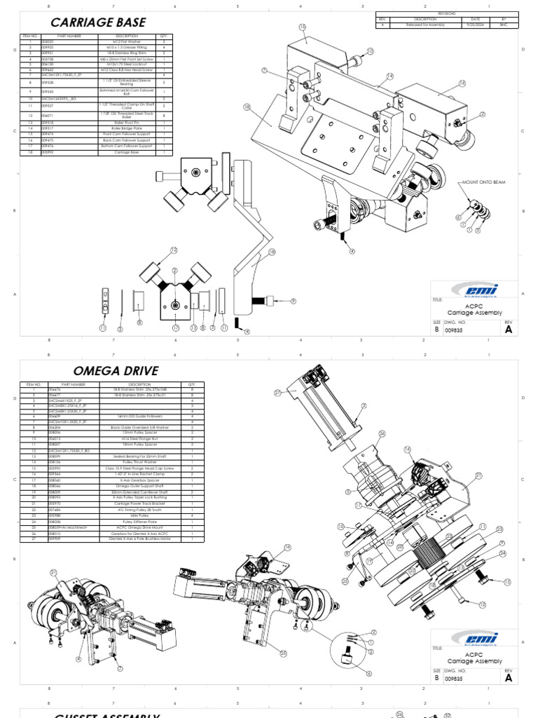 Emi ACPC Carriage Assembly | PDF | Screw | Manufactured Goods
