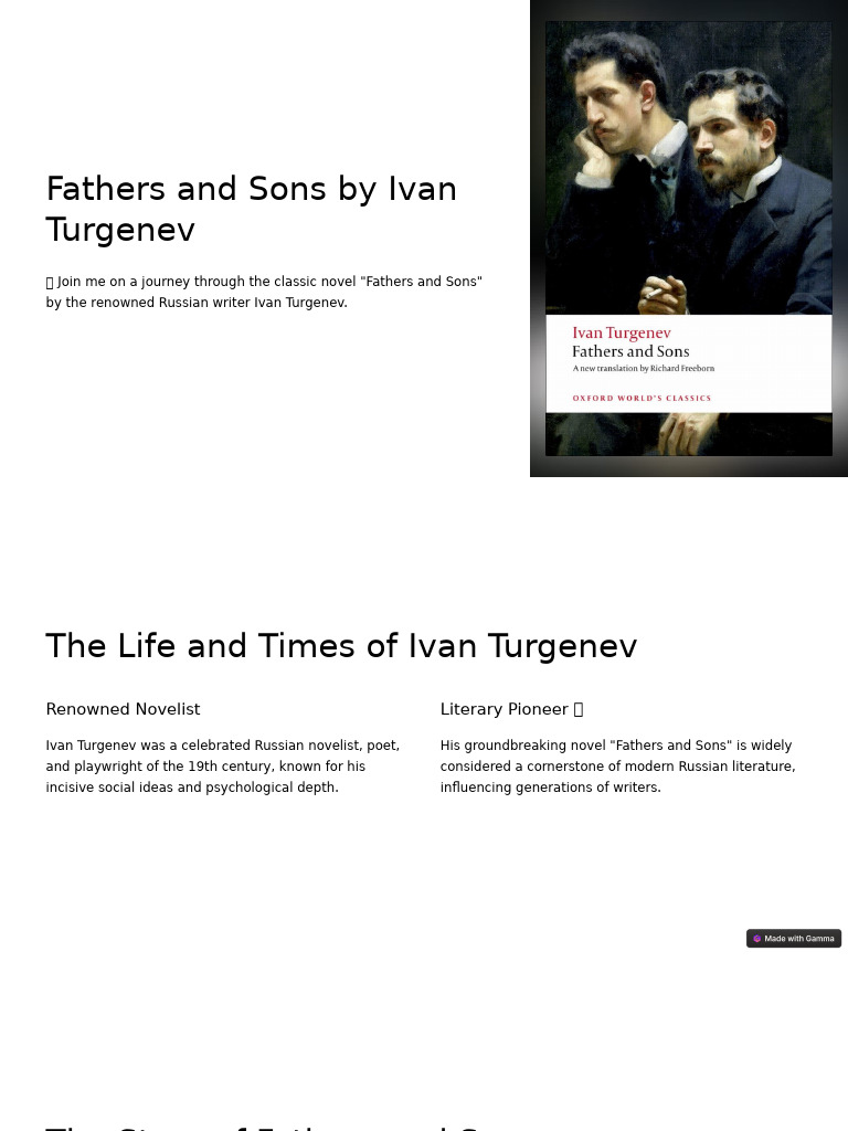 Fathers and Sons by Ivan Turgenev | PDF