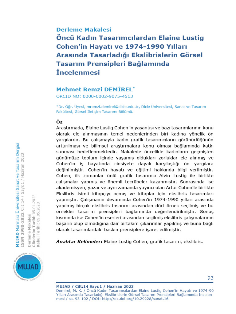 NC - Kad - N Tasar - MC - Lardan Elaine Lustig Cohen - in 1974-1990 Y ...