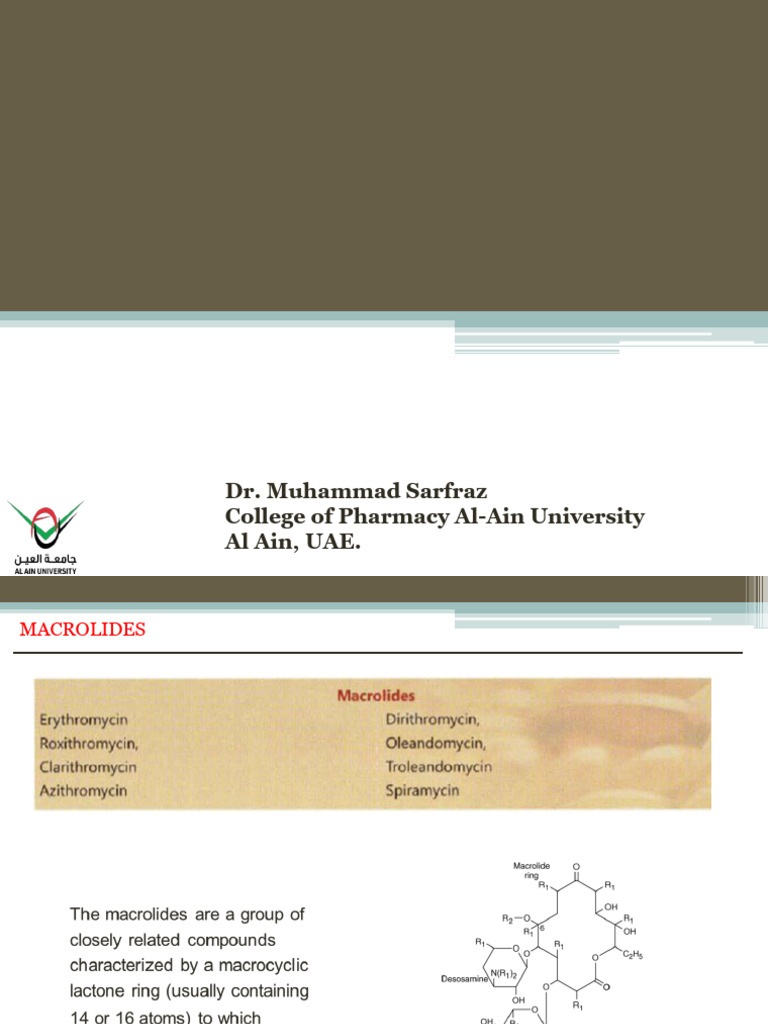 Macrolides and Ketolides Overview | PDF | Medical Specialties ...