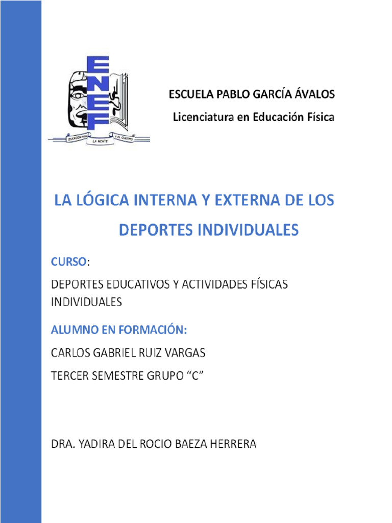 Logica Interna y Externa | PDF | Deportes | Deporte del atletismo