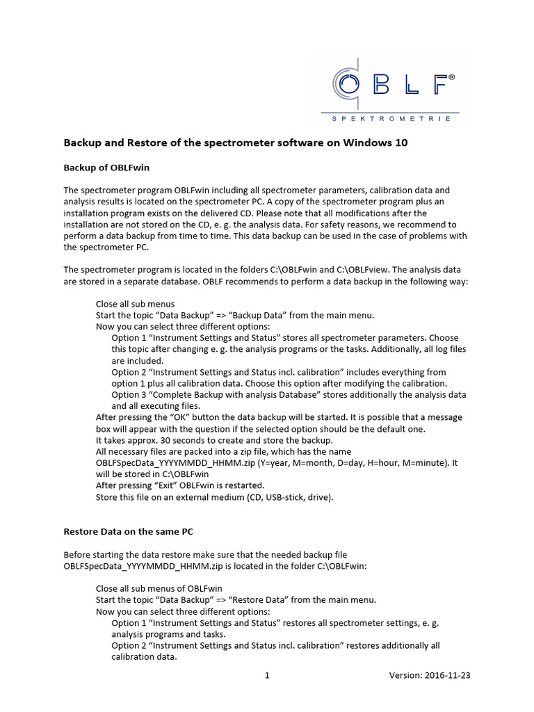 Installation of OBLF Spectrometer | PDF | Microsoft Sql Server ...