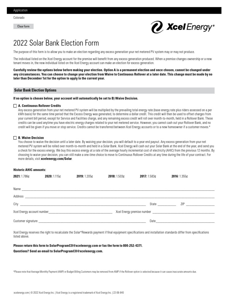 2022 Solar Bank Election Form | PDF | Electricity | Sustainable ...