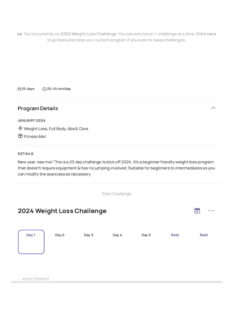 Chloe Ting 2024 Weight Loss Challenge | PDF | Obesity | Weight Loss