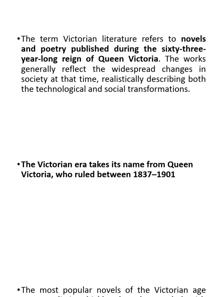 Victorian Literature Overview | PDF