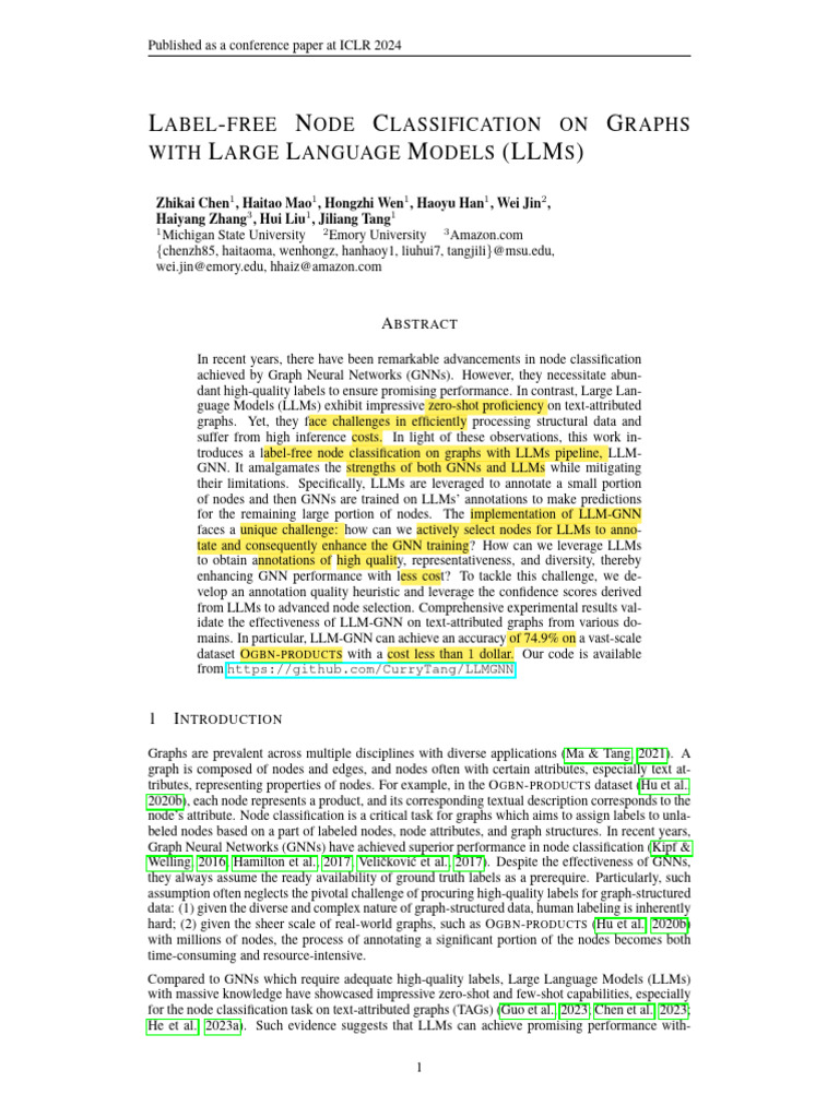 LLMGNN | PDF | Vertex (Graph Theory) | Sampling (Statistics)