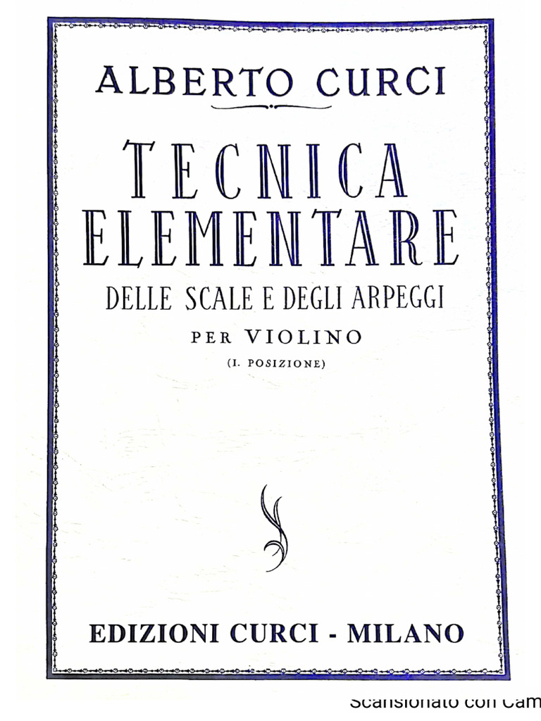 Curci Tecnical Elementare Delle Scale e Degli Arpeggi | PDF