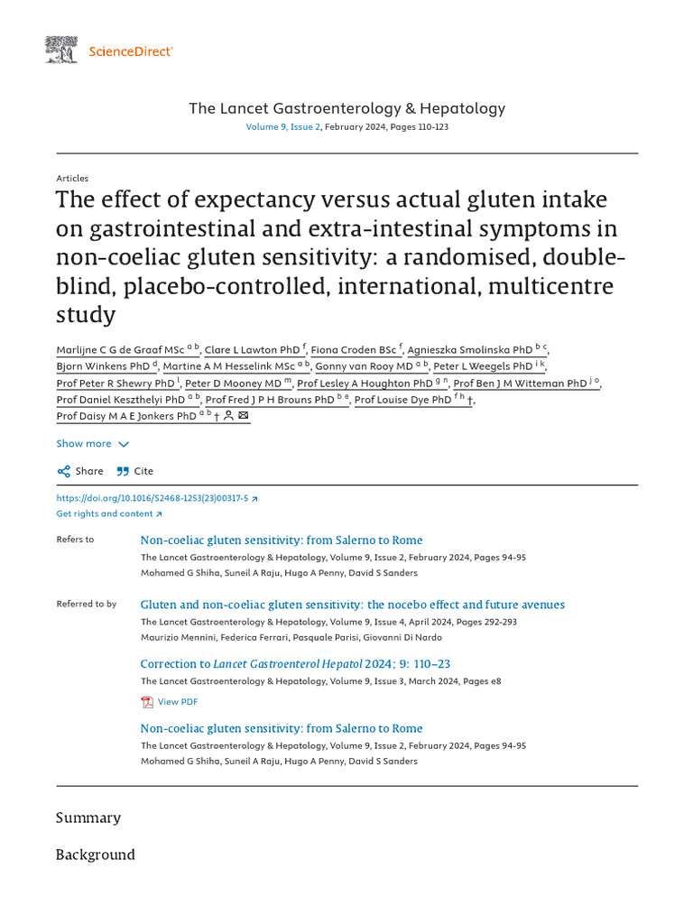 The effect of expectancy versus actual gluten intake on ...