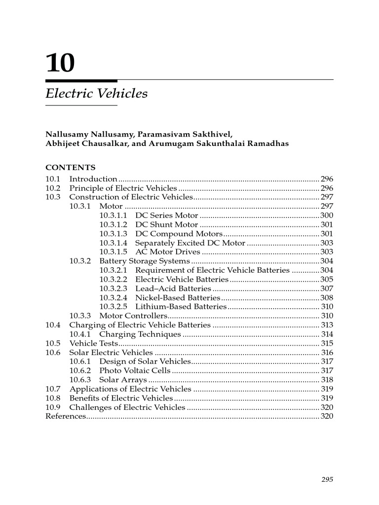 Electric_Vehicles | PDF | Electric Motor | Electric Vehicle