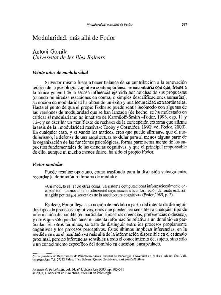 Fodor | PDF