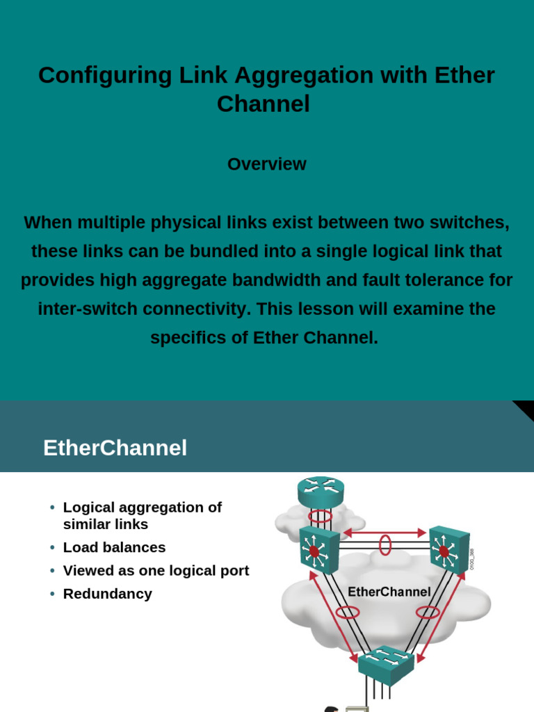 Configuring Link Aggregation With Ether Channel | PDF | Computer ...