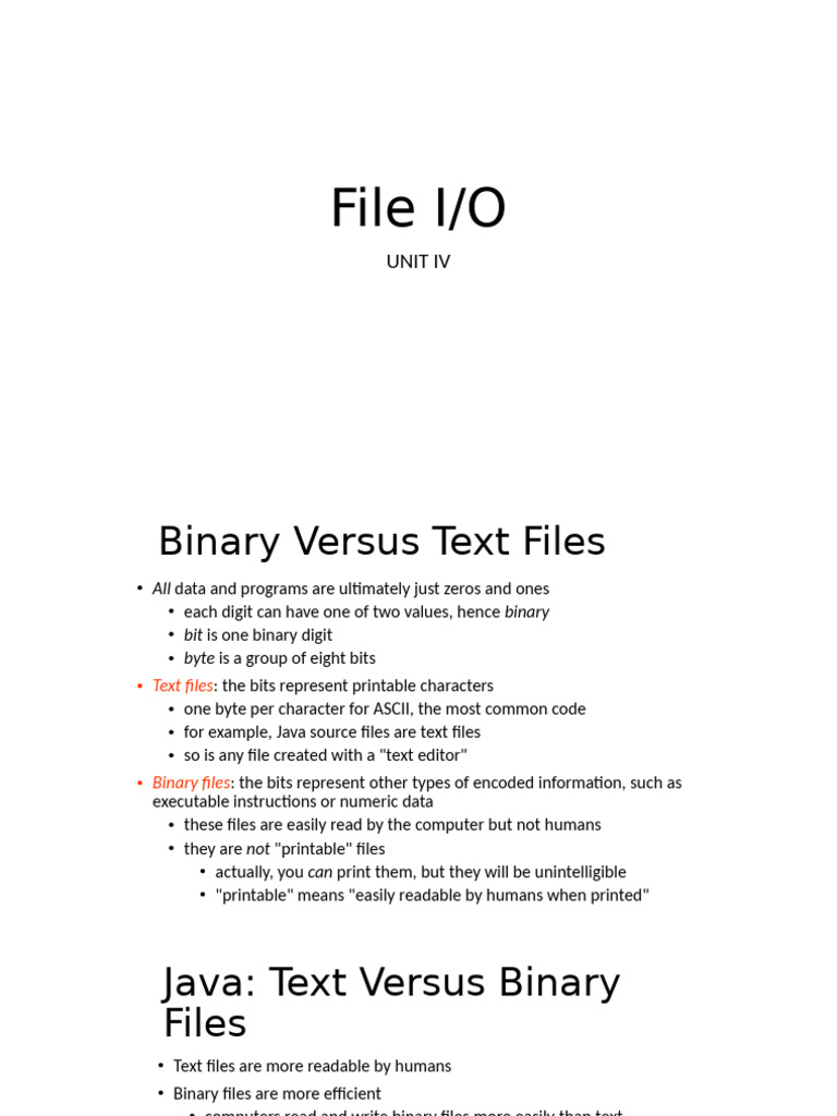 Lecture 22 File I O Pdf Text File Computer File 0611