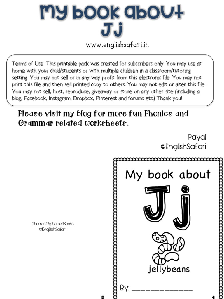 Phonics Alphabet Book J | PDF | Written Communication