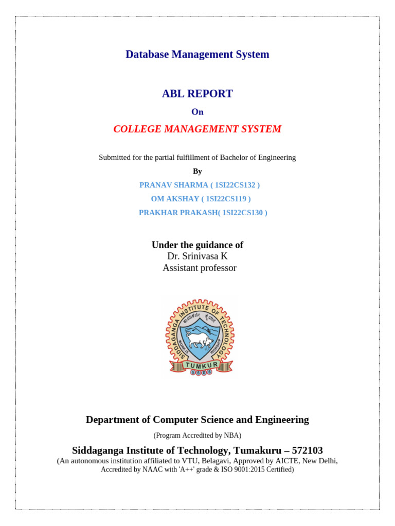 DBMS Project OM, Prakhar, Pranav | PDF | Databases | Data Management