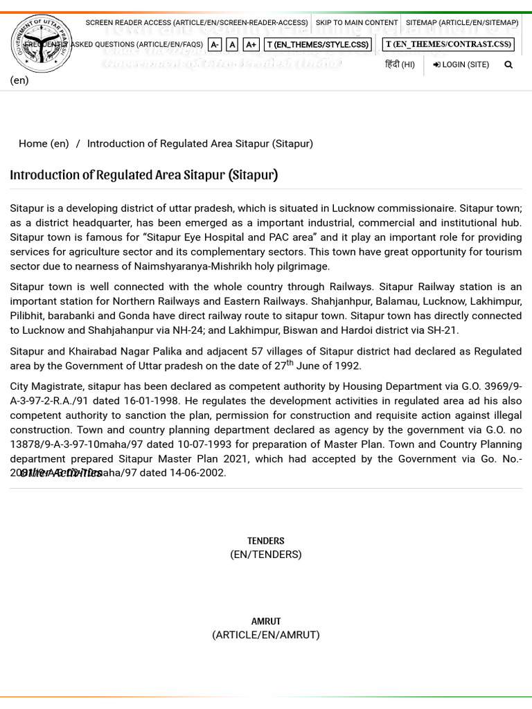 Regulated Area Sitapur (Sitapur) | PDF | Faq | Hypertext
