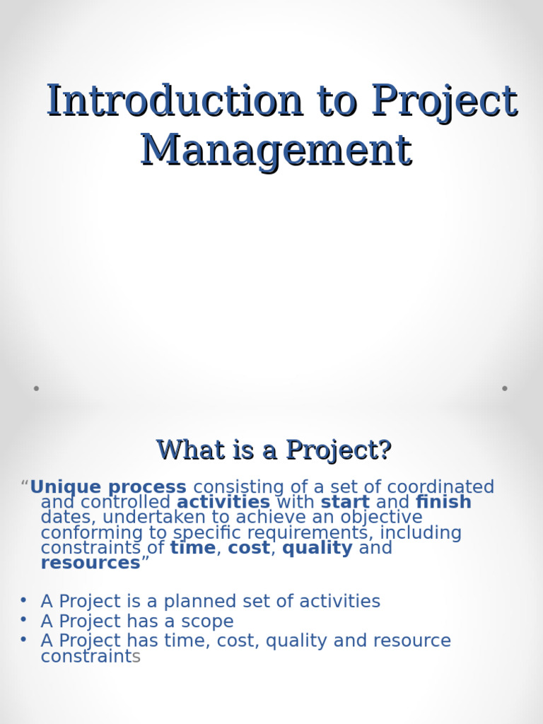 Introduction To Project Management - Lecture - 1 | PDF | Risk | Risk Management