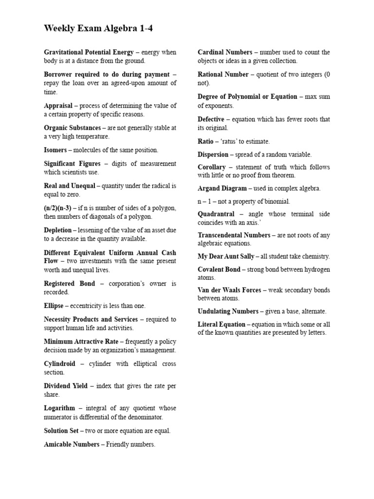 Week 1 MESL Elements | PDF | Equations | Numbers