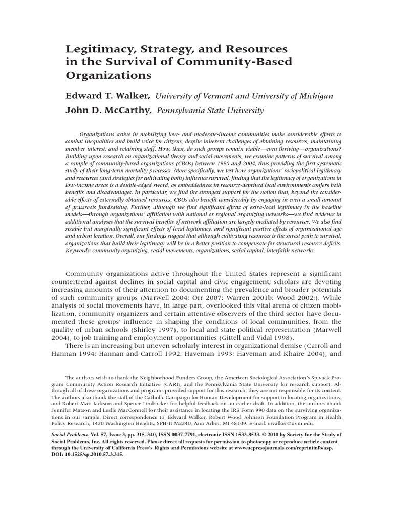 Legitimacy Strategy and Resources in The | PDF | Legitimacy (Political ...