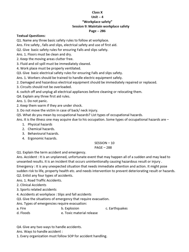 class x unit 4 b | PDF | Hazards | Occupational Safety And Health