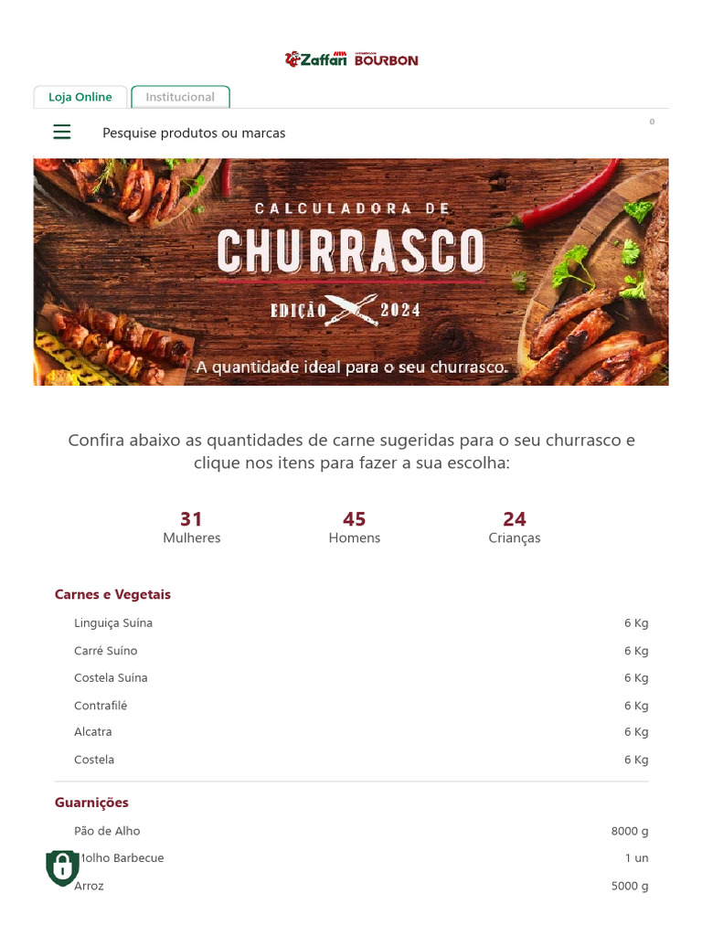 Calculadora de Churrasco On-Line | PDF | Alimentos | Culinária asiática
