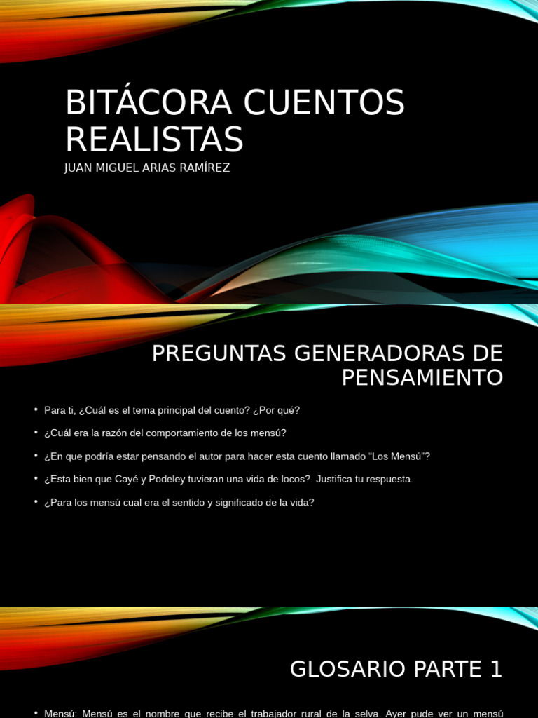 Bitácora Cuentos Realistas | PDF