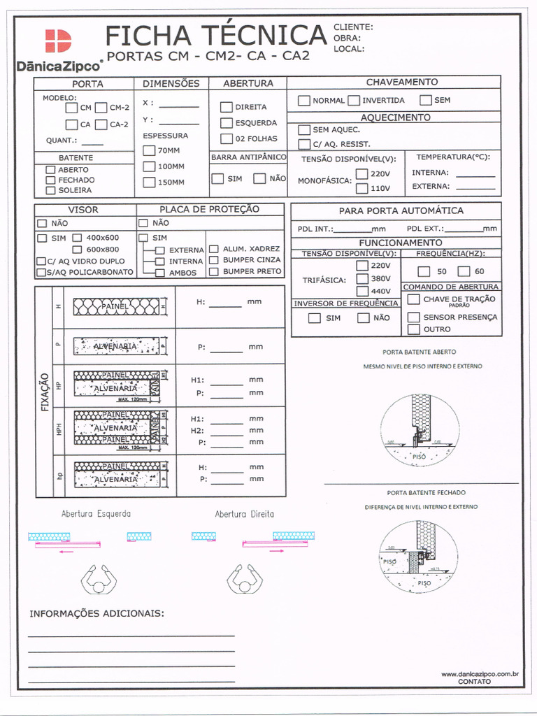 Ficha Técnica Porta Danica | PDF