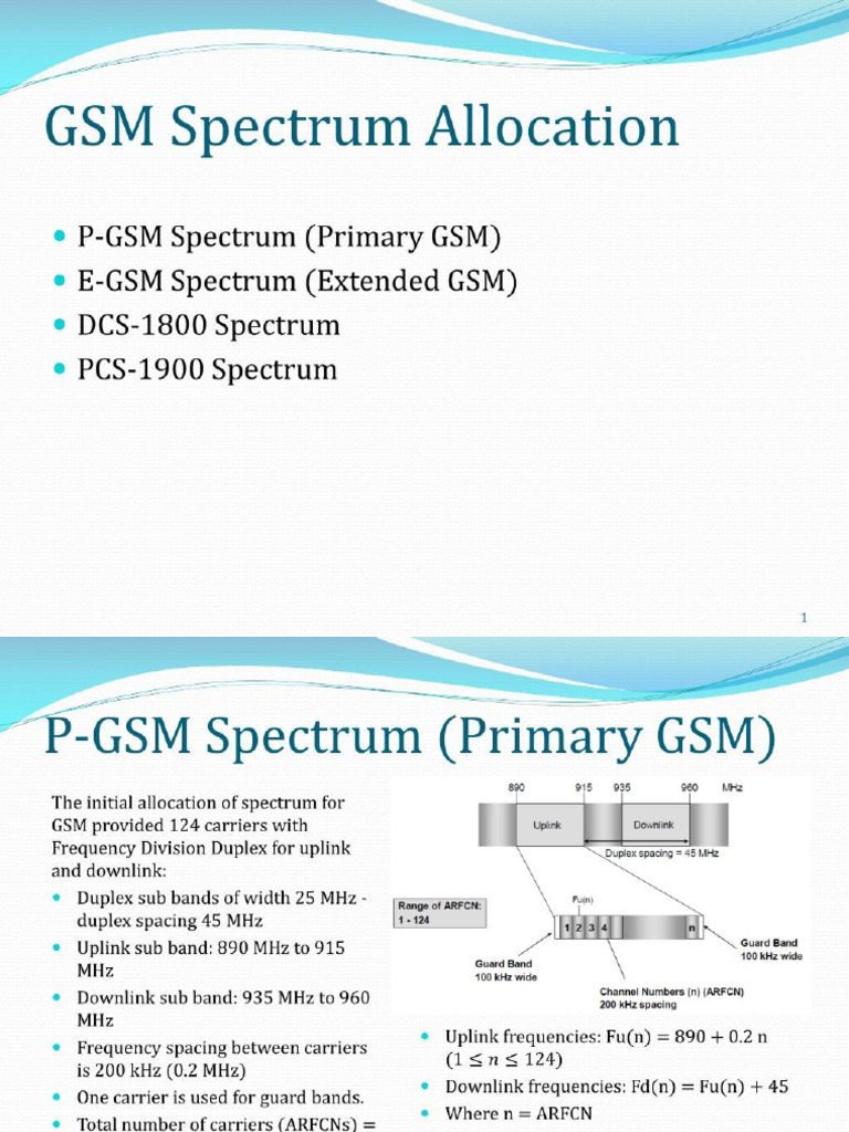GSM Spectrum and Protocols | PDF