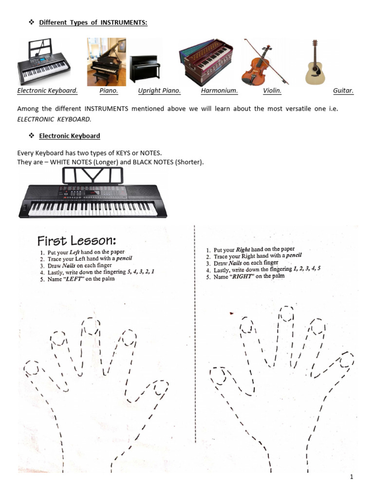 Kids Keyboard Lessons PDF | PDF
