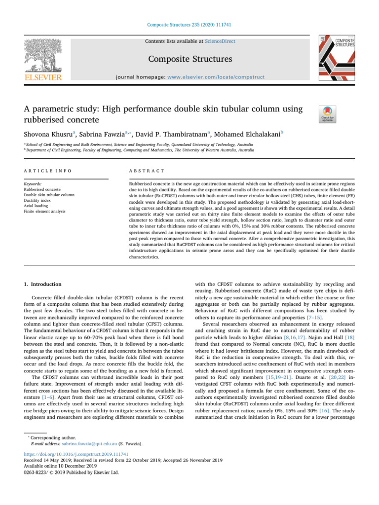 2020 - Khusru Etal - Parametric Study Double Skin Tubular Column ...