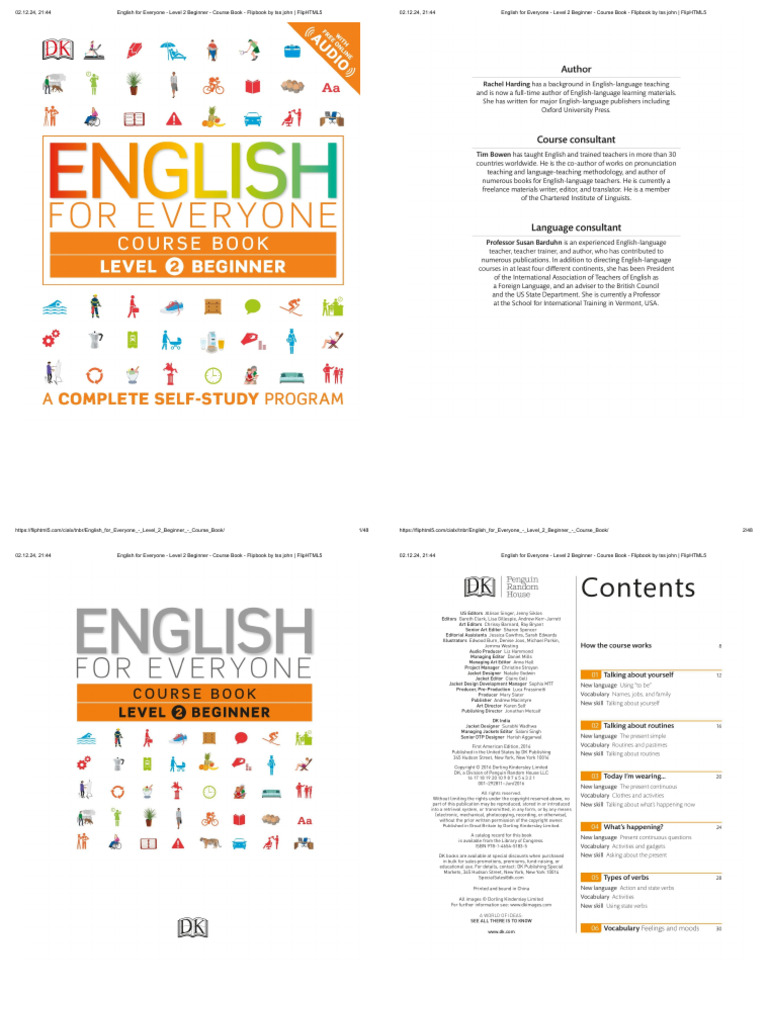 English For Everyone - Level 2 Beginner - Course Book - Flipbook by Tss John - FlipHTML5 | PDF