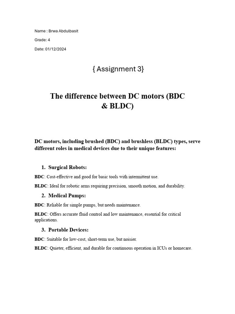 Medical Assignment 3 | PDF