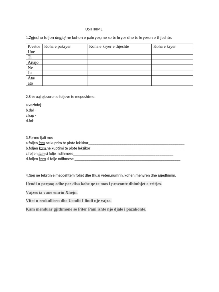 Ushtrime 2024 Folja | PDF