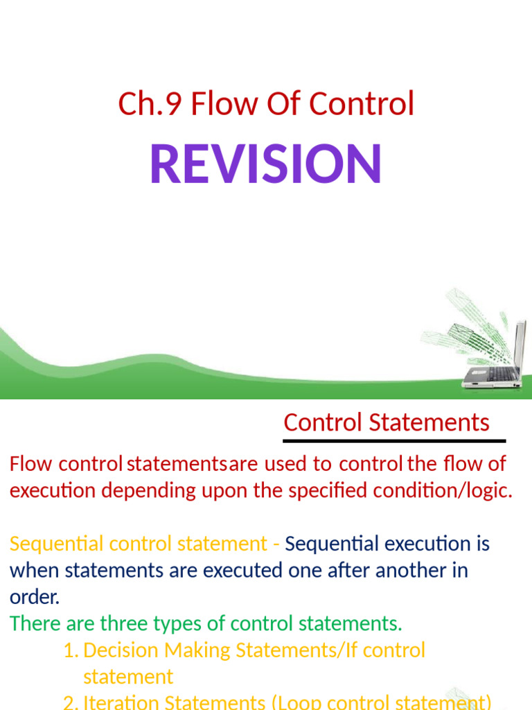 Flow of Control Class 11 | PDF | Control Flow | Computer Science