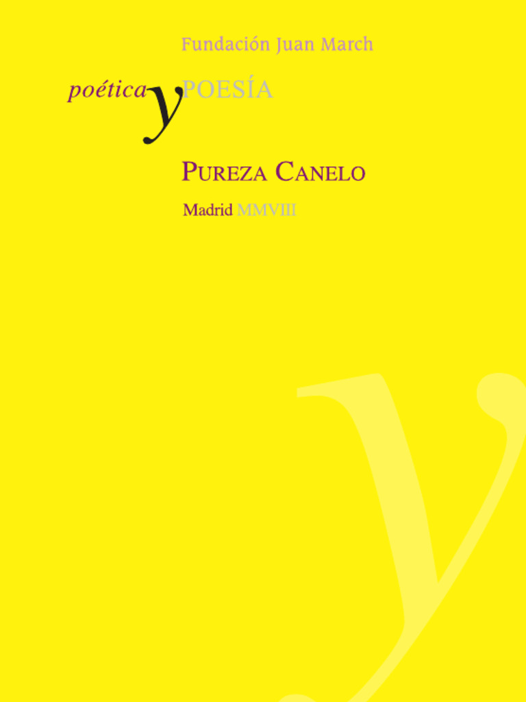 Pureza Canelo | PDF | Poesía | Amor