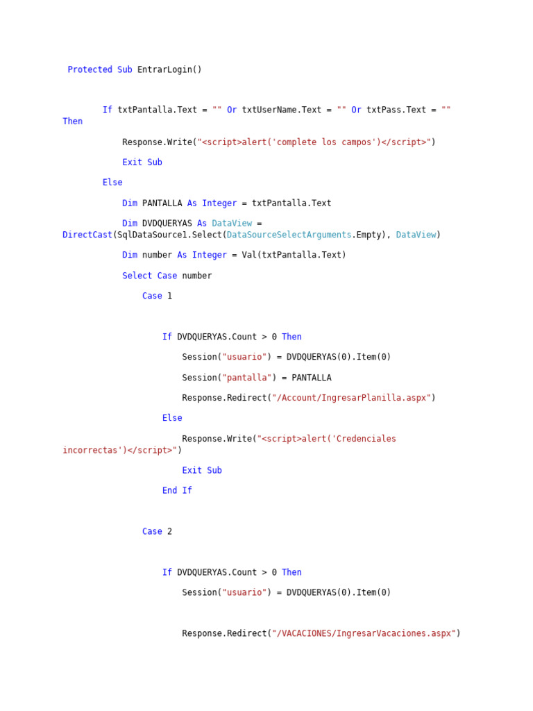 login vb net | PDF