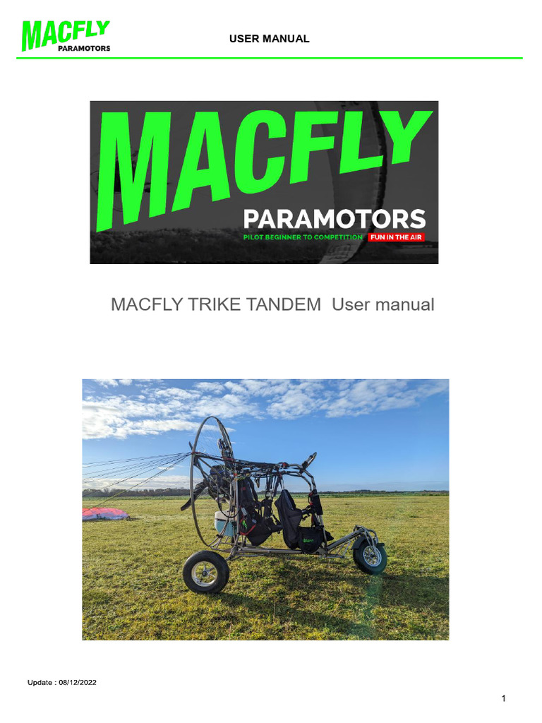 Macfly Trike Tandem User Manual | PDF