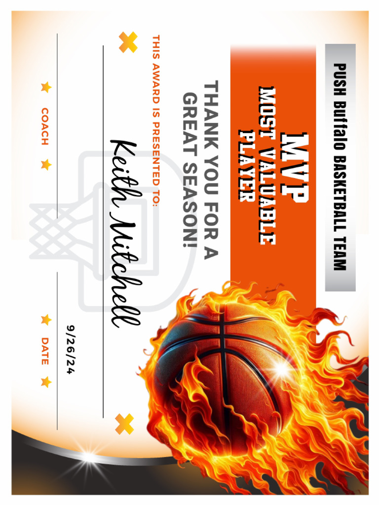 MVP K Mitchell award template | PDF