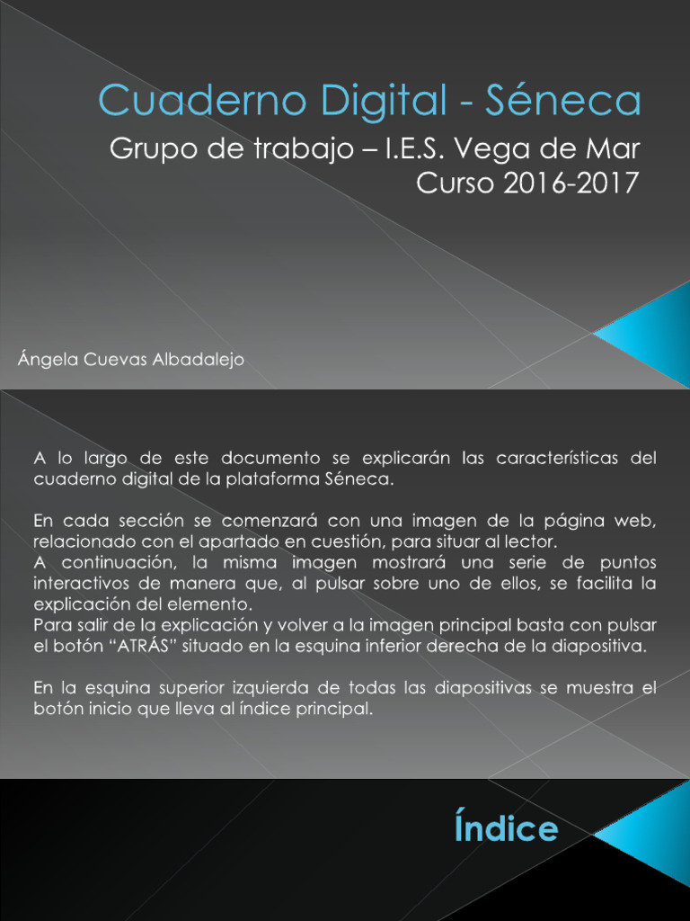 Cuaderno Seneca - Manual | PDF