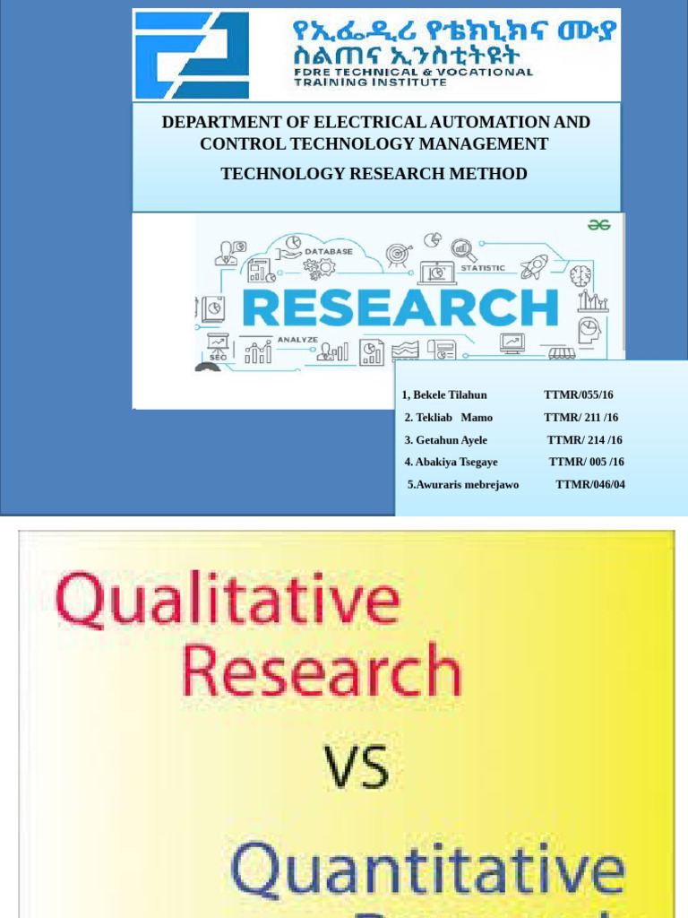 Reserch Presentation1 Group 5 | PDF | Quantitative Research | Qualitative Research