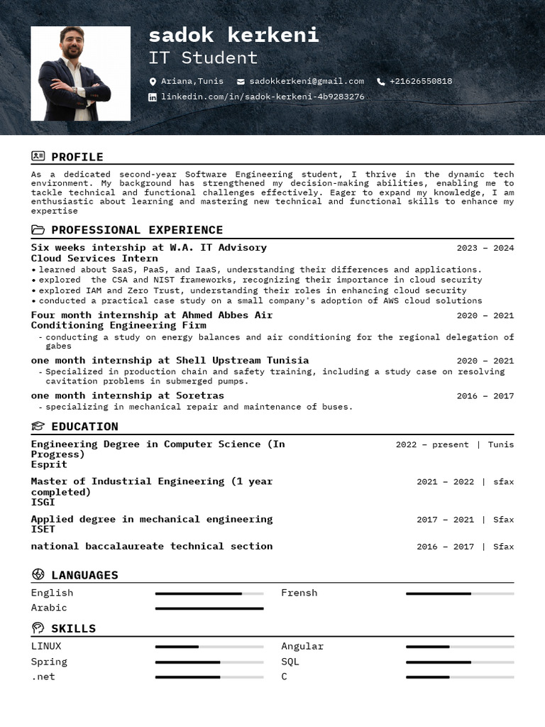 Software Engineering Student Profile | PDF | Cloud Computing | Engineering