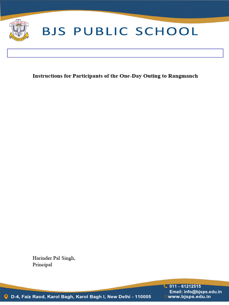 Instructions For Rangmanch | PDF