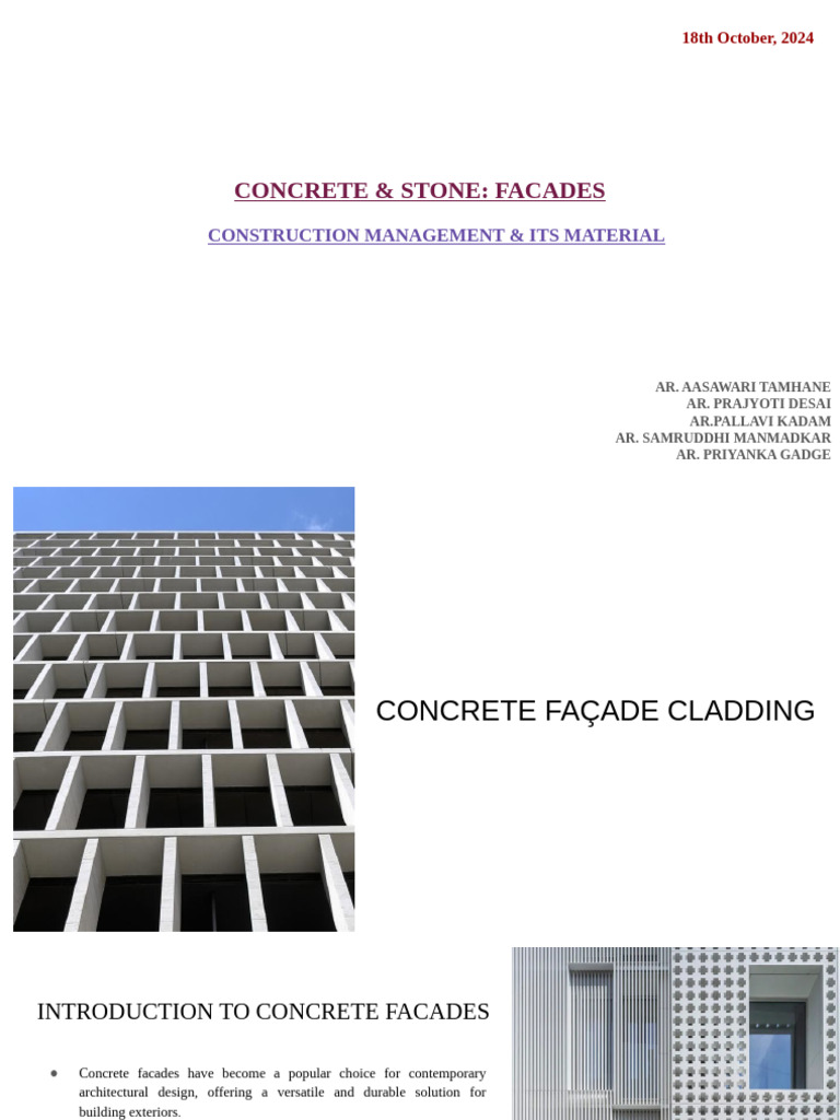 Concrete & Stone - Facades | PDF | Concrete | Precast Concrete