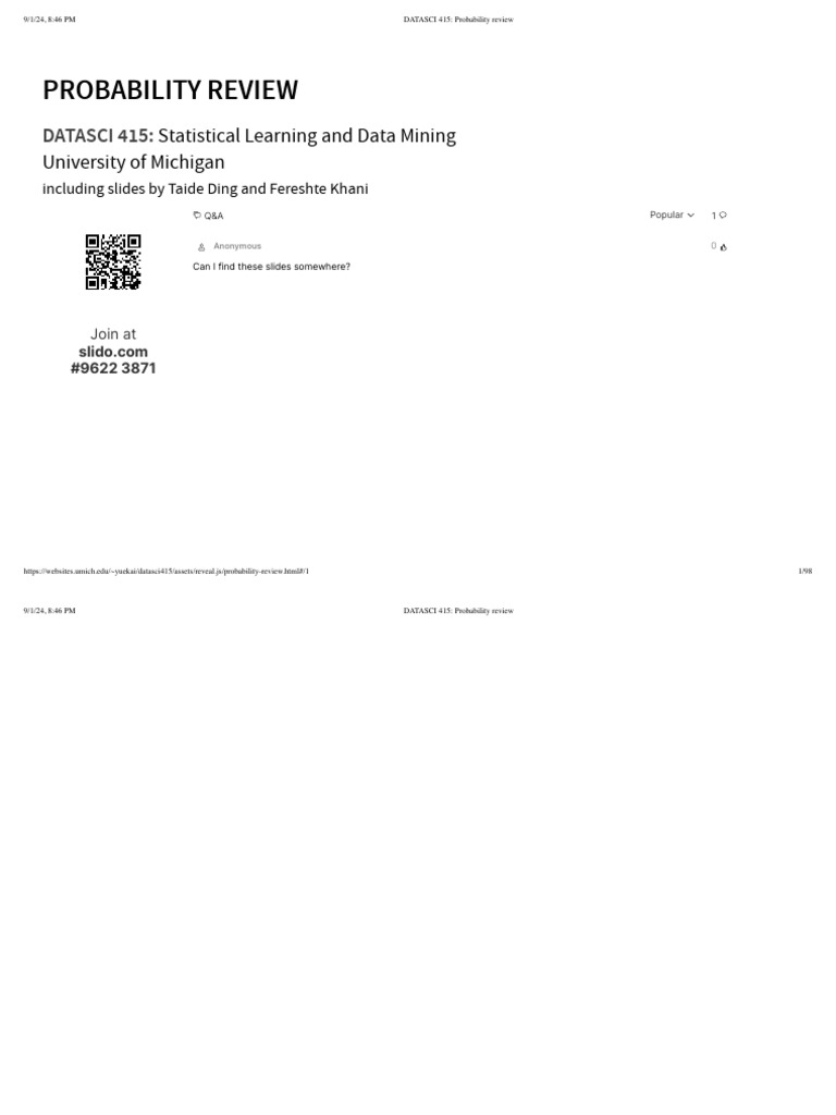 415lab01 - Probability Review | PDF | Applied Mathematics