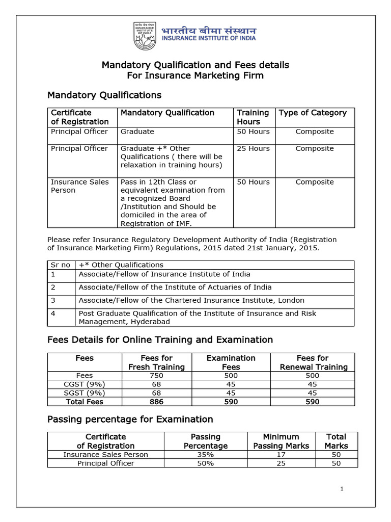 IMF Registration and Exam Fees Guide | PDF
