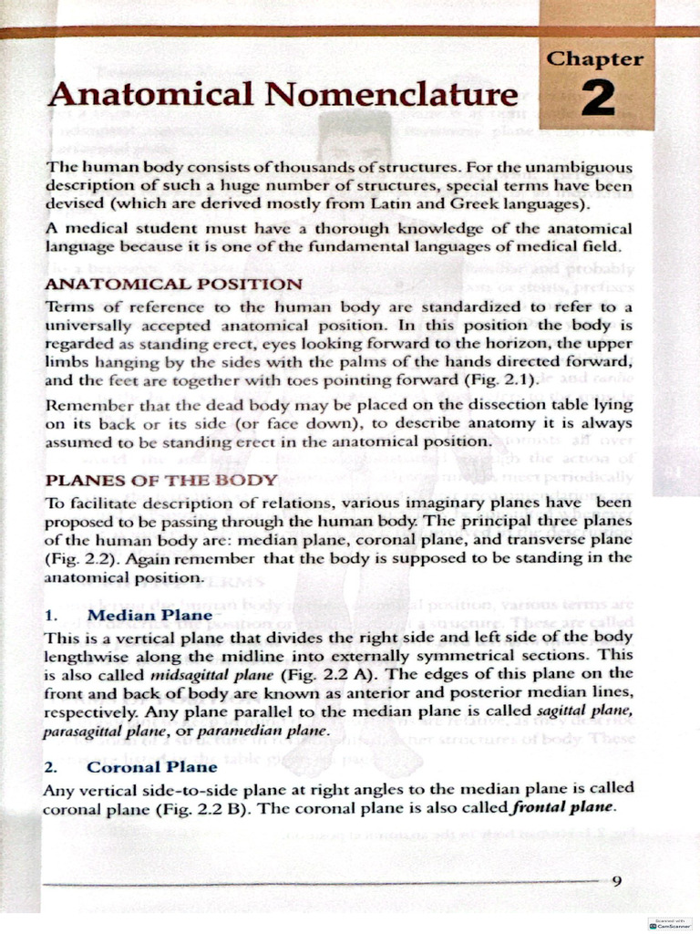 CHP 2 General Anatomy | PDF