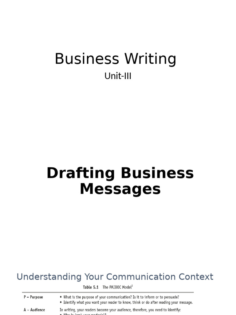 Unit 3 - Business Writing | PDF | Memorandum | Paragraph