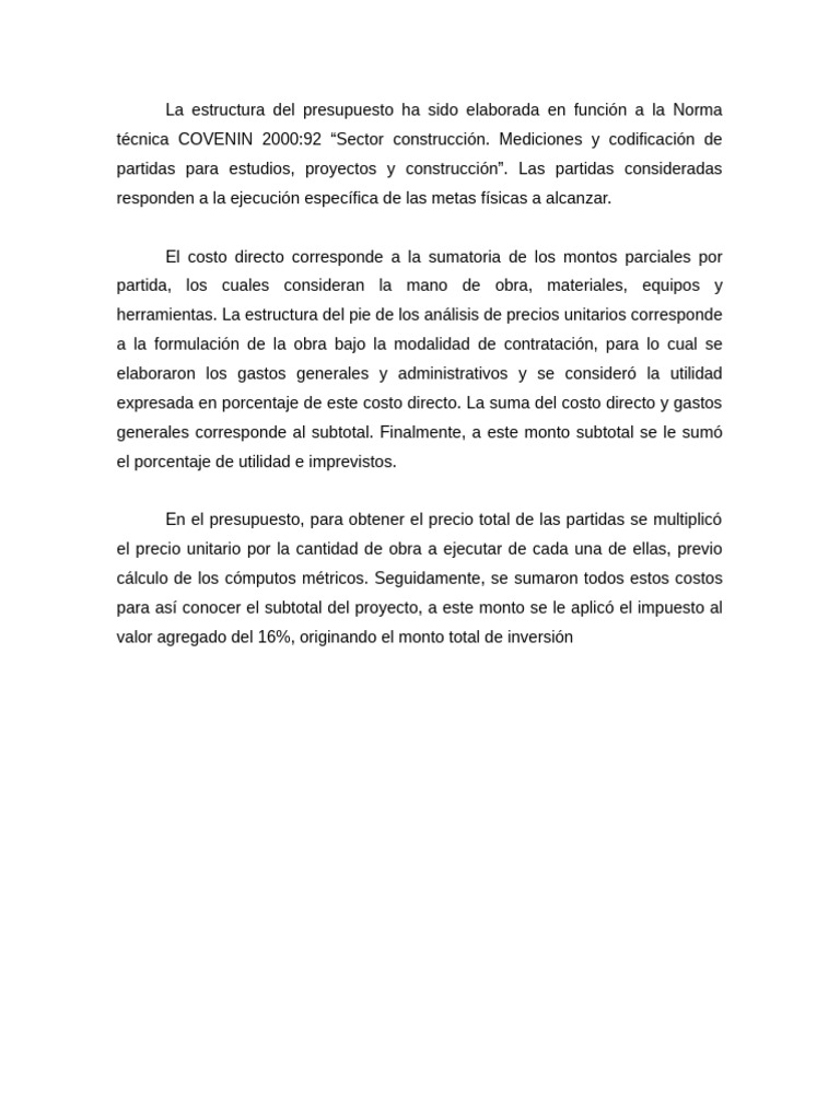 Memoria Descripitiva - 011232 | PDF
