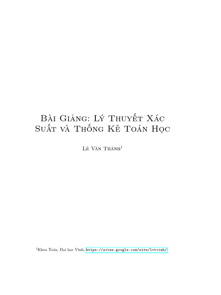 Bài giảng chương 1 - xstk | PDF
