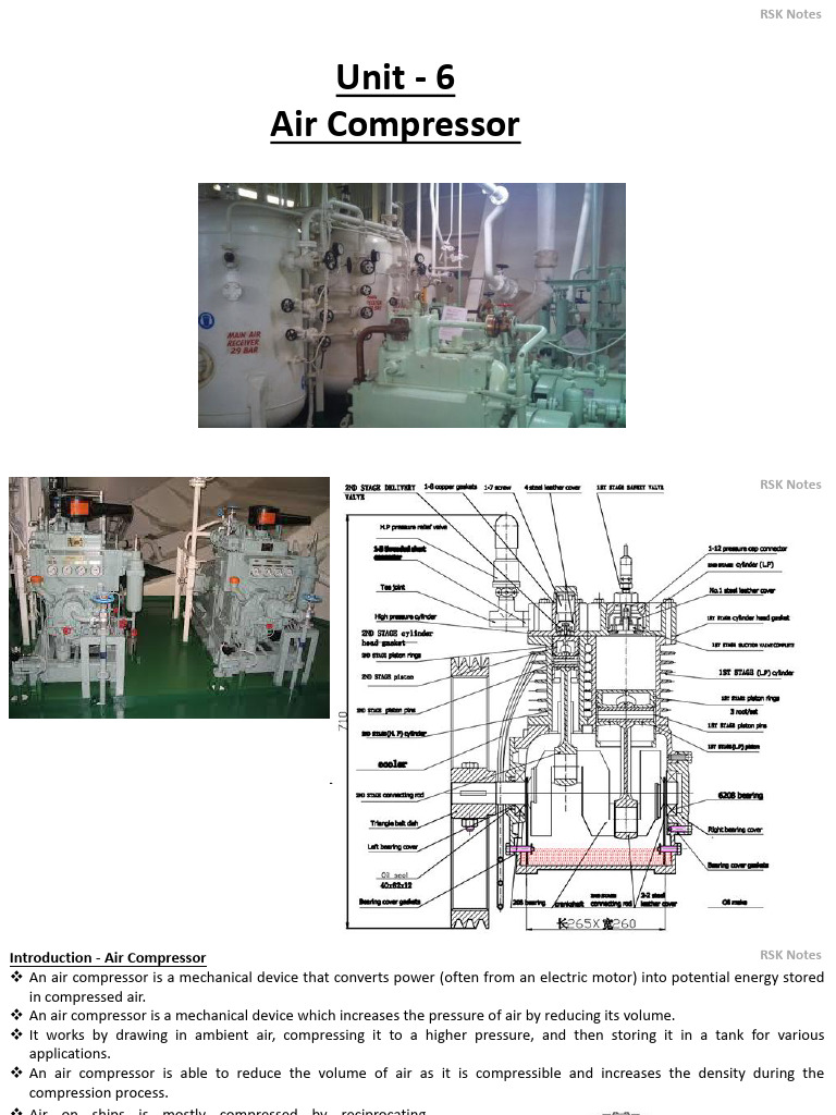 MMS - Unit6 - Air Compressor | PDF | Piston | Valve